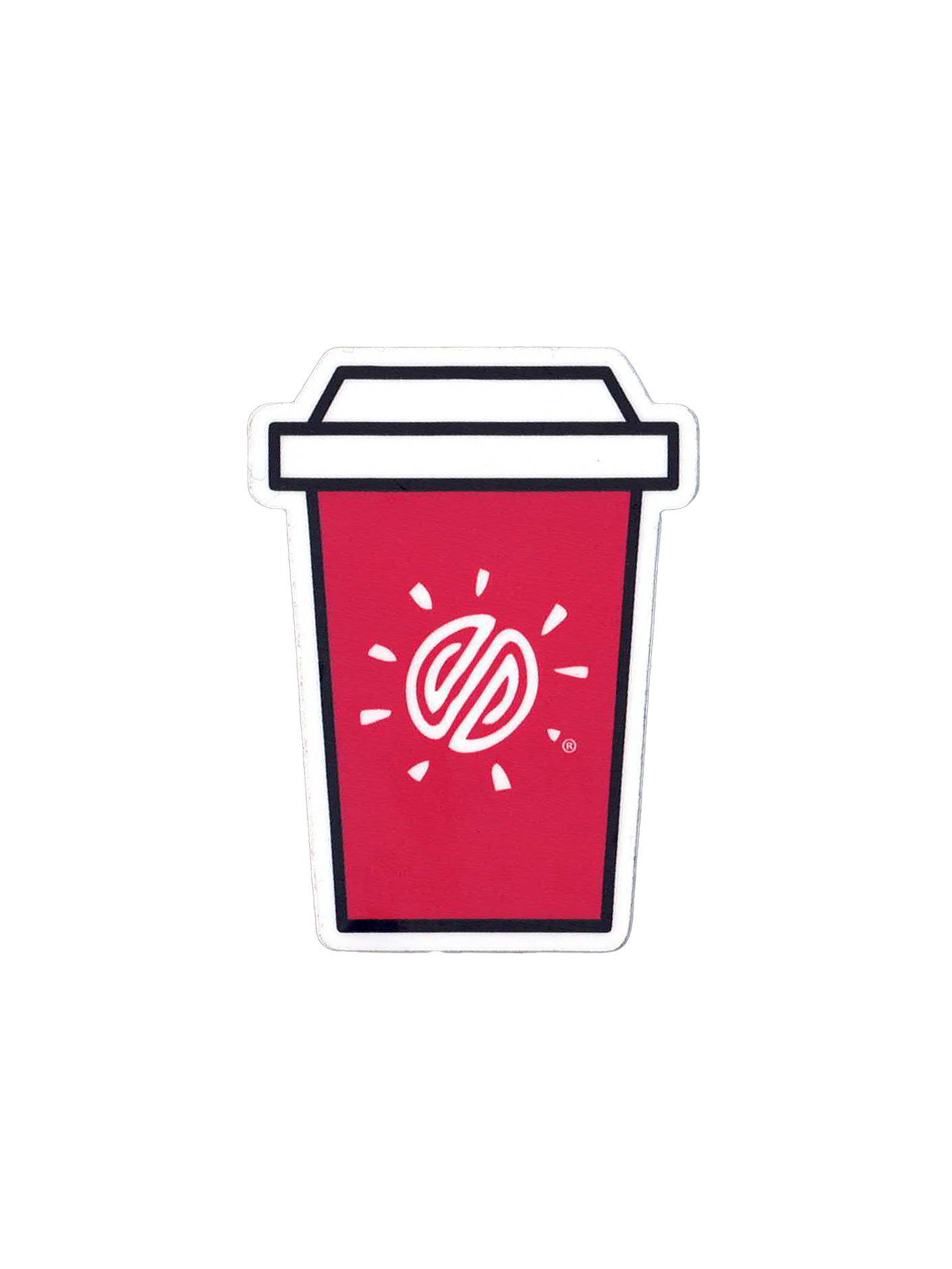 Red Cup Sticker – Small World Coffee